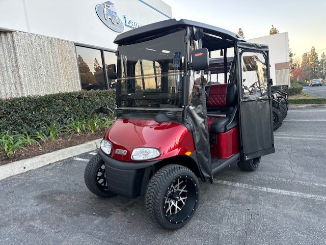 EZGO RXV 2 Passenger Inferno Red and Black with Driving Enclosure ...