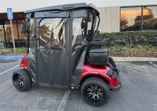 EZGO RXV 2 Passenger Inferno Red and Black with Driving Enclosure ...